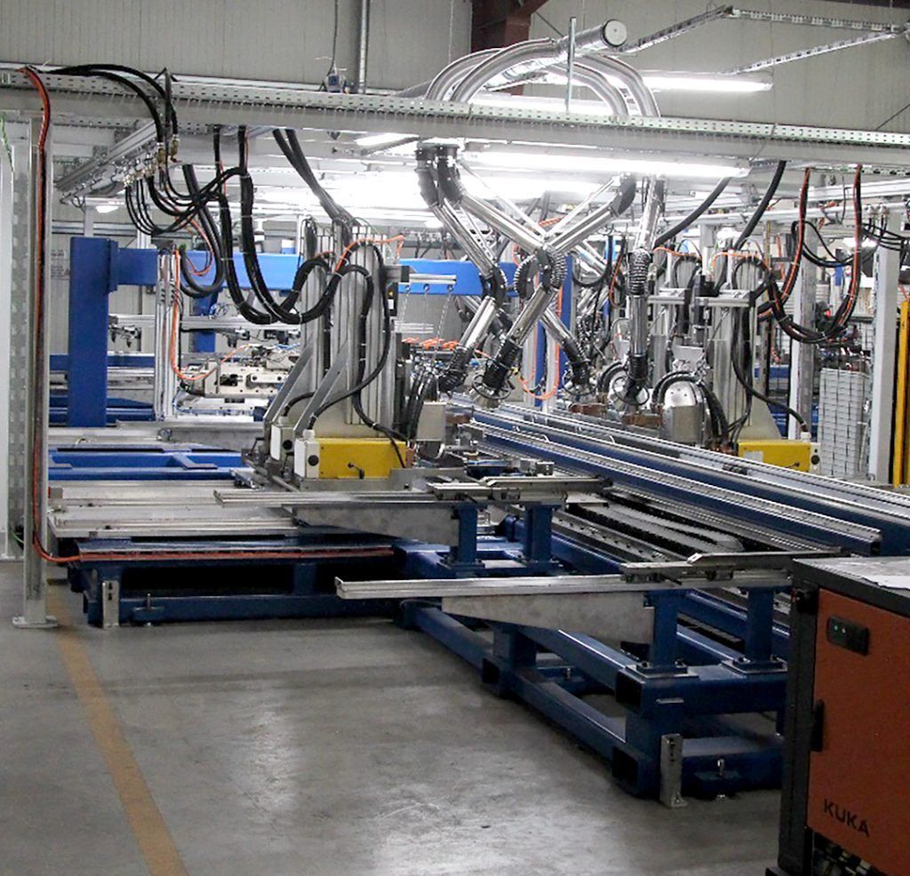 Sonderanlage zum Biegen u. Schweißen von Gitterdrähten